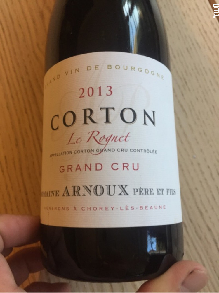 Buy Wine Corton Grand Cru Le Rognet Red - Domaine Arnoux Pere Et Fils ...