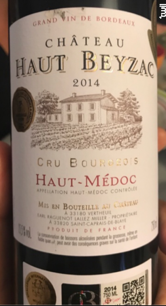 Buy Wine Château Haut Beyzac Red - Vignobles Raguenot - Château Haut ...