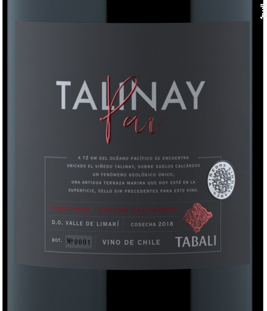 Buy Wine Talinay Pai Red - Tabali - Aoc De Limari Valley - Directly ...